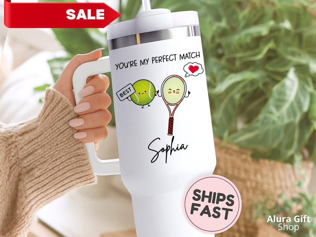 You’re My Perfect Match Funny Tennis Tumbler 40oz Custom Valentine Day ...