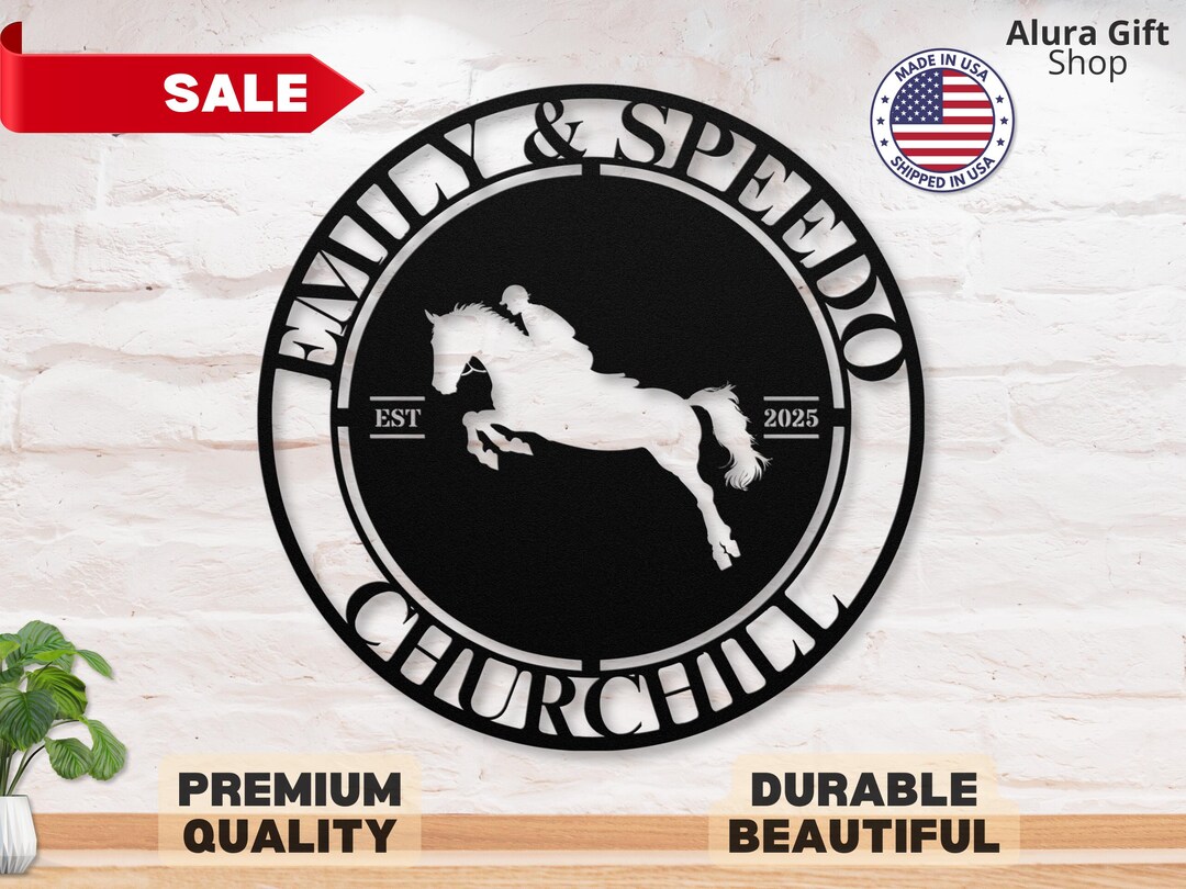 Custom Horse Racing Sign Racing Metal Sign Racing Sign Equestrian Sign ...