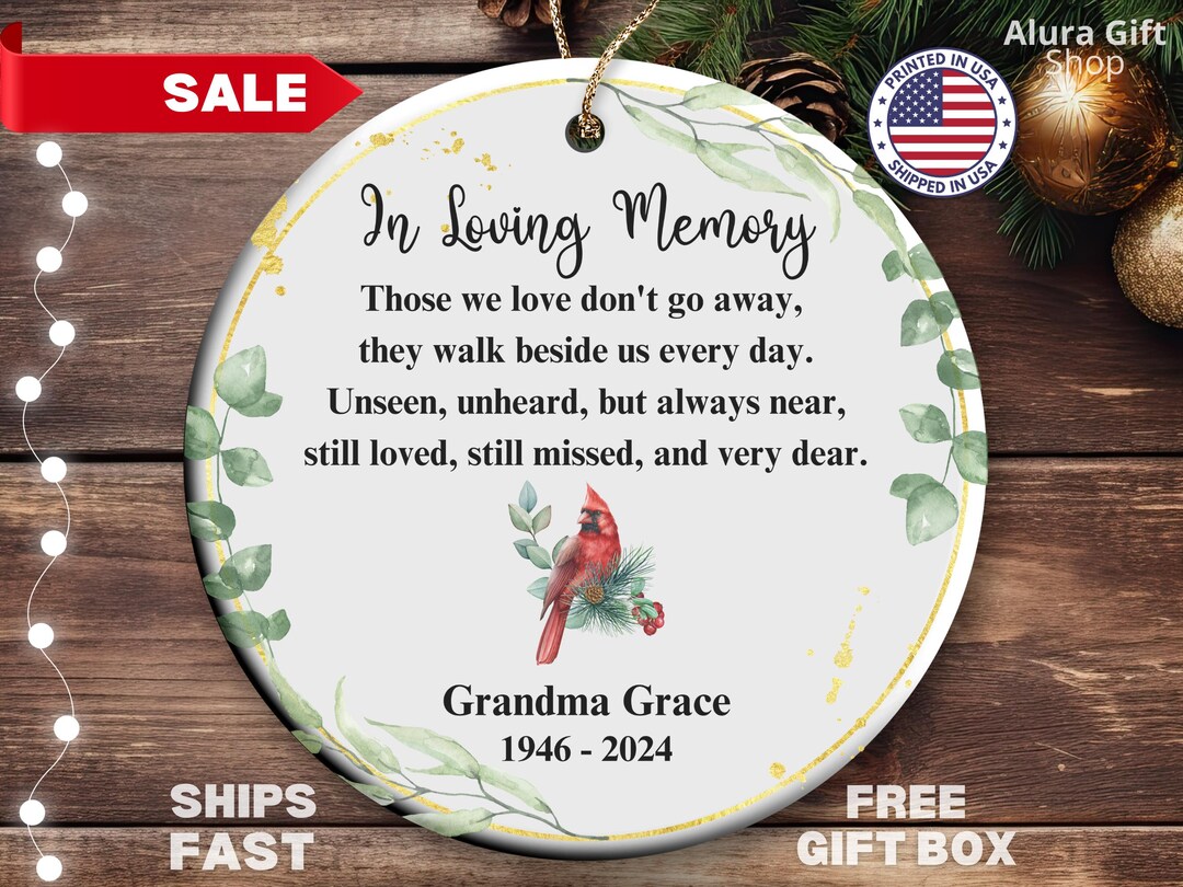 In Loving Memory Ornament in Loving Memory Keepsake Personalized ...