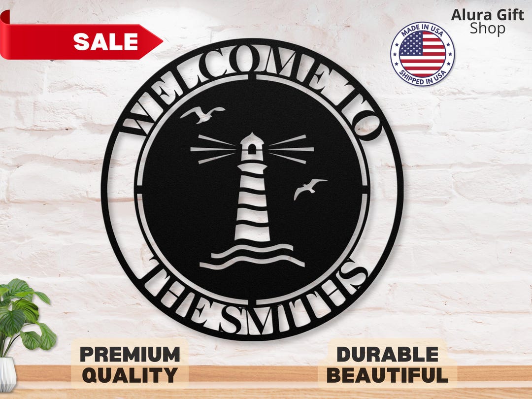Custom Metal Lighthouse Sign Lighthouse Metal Decoration Metal ...
