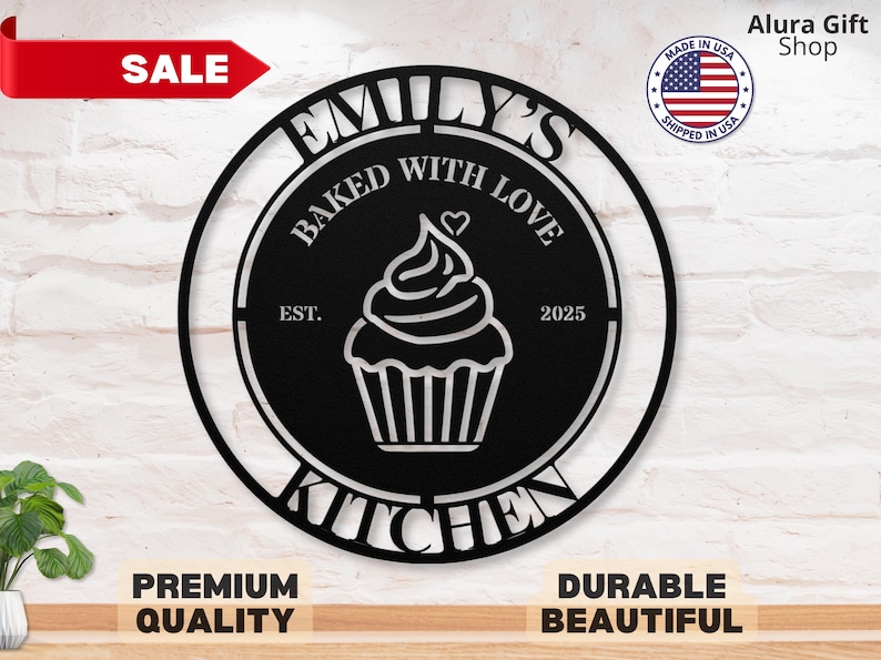 Custom Bakery Business Sign Metal Bakery Wall Decor Bakery Decor Bakery ...