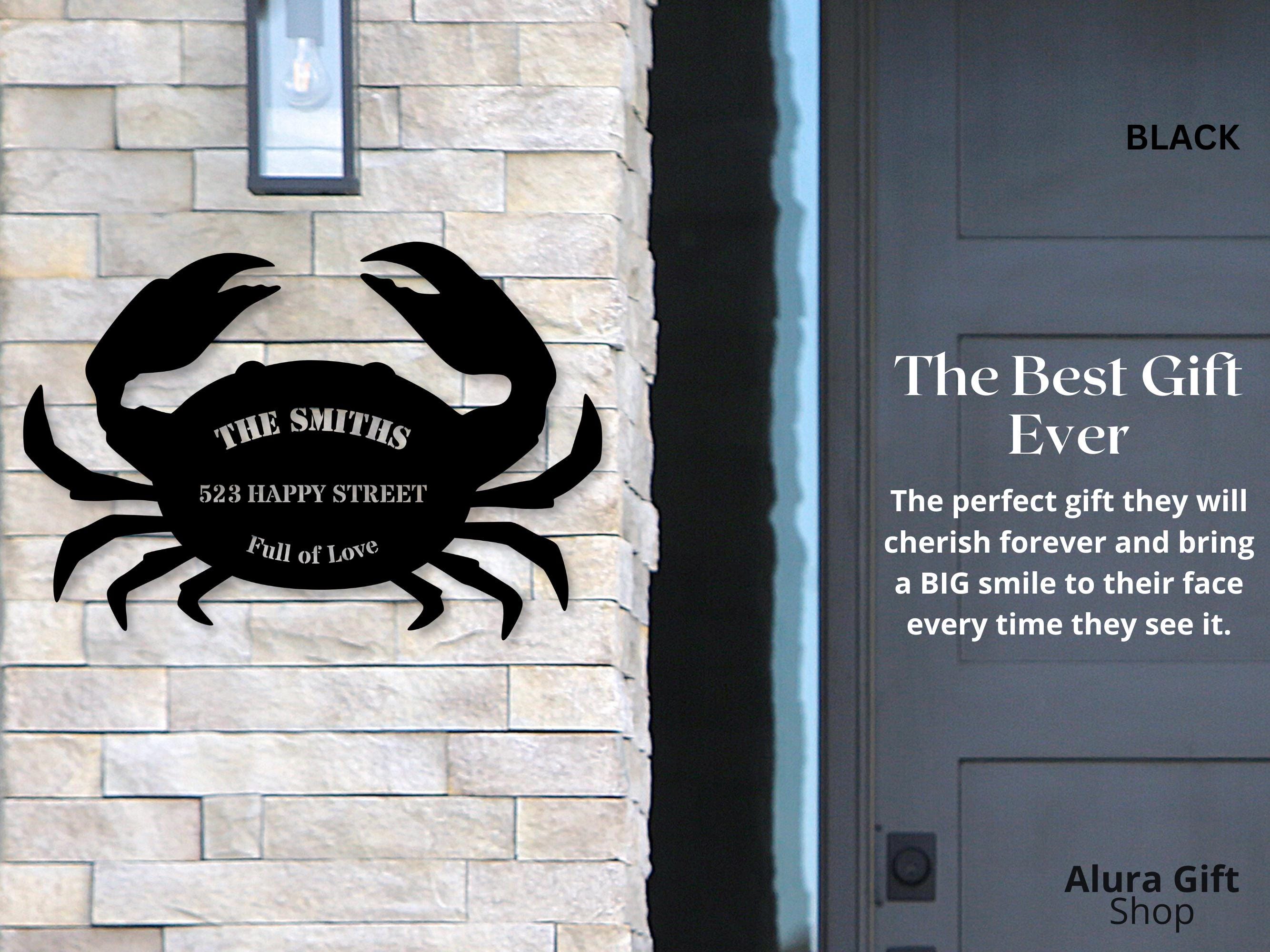 Custom Crab Sign Crab Metal Wall Art Crab Metal Art Beach Decor Metal ...