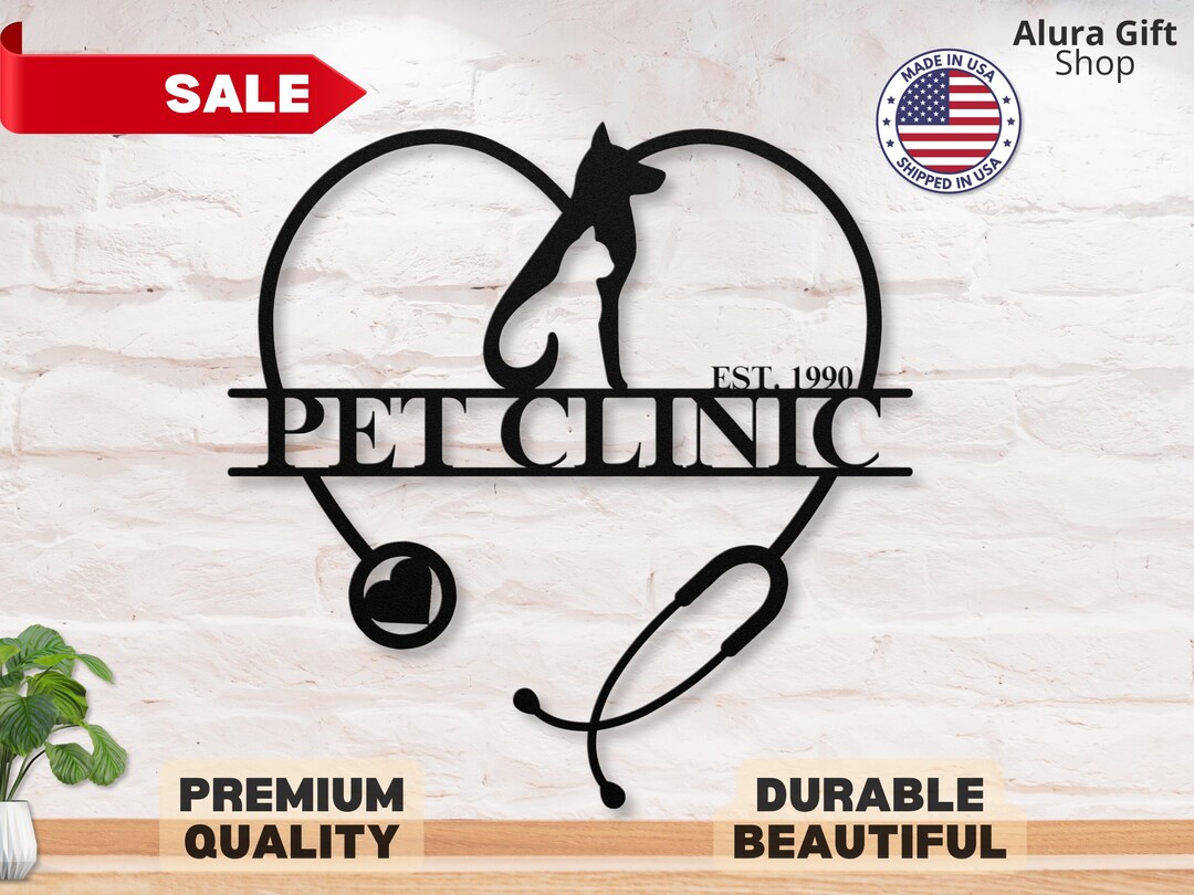 Custom Veterinarian Metal Sign Veterinary Metal Sign Veterinarian Decor ...