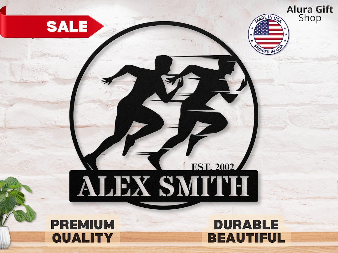 Custom Athlete Sign Runner Sign Runner Wall Decor Runner Wall Art ...