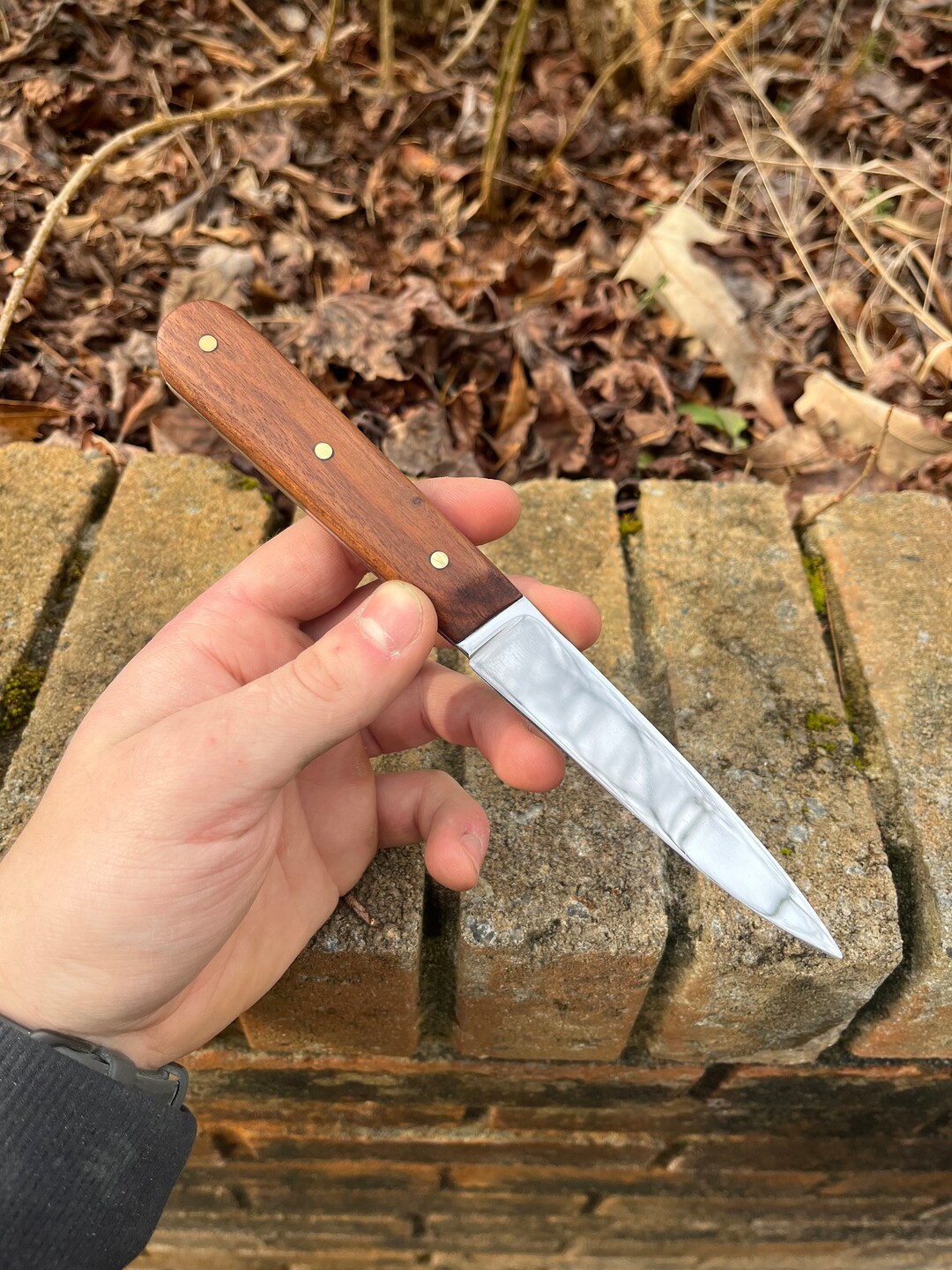 1095 Blade With Walnut Handles and Water Buffalo Sheath - Etsy