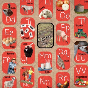 Farm Theme ABC Flashcards | Printable Flashcards | Alphabet Flashcards ...