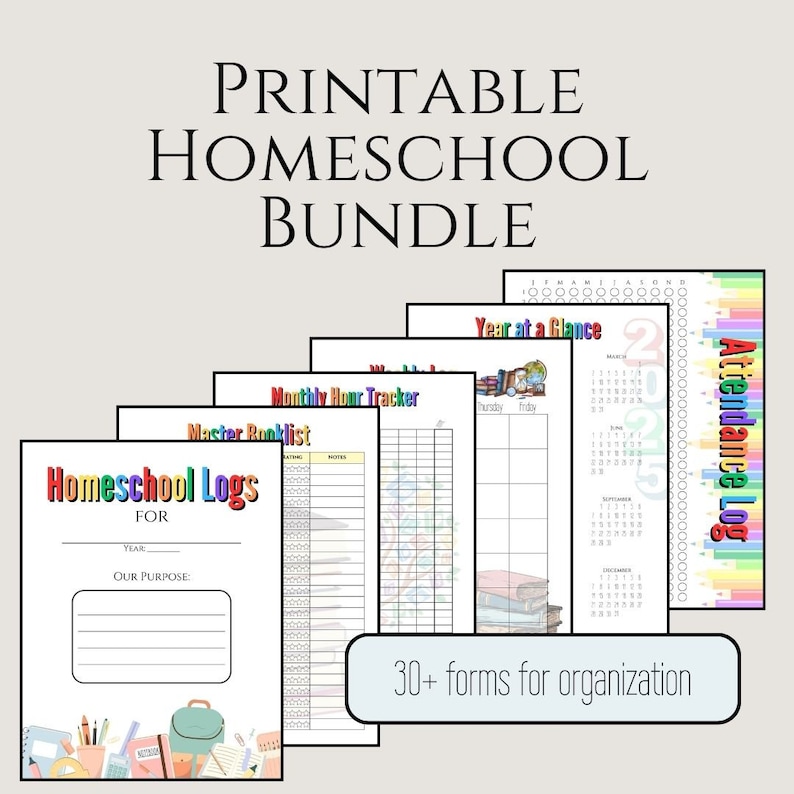 Printable Homeschool Planner, Complete Homeschool Bundle - Etsy