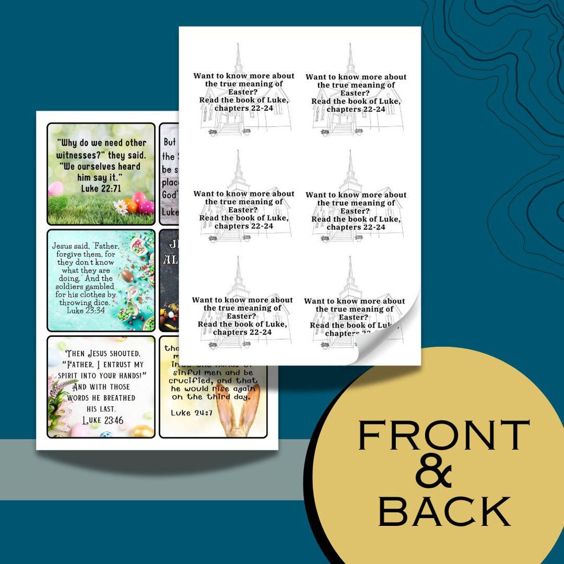Easter Egg Inserts, Printable, Religious Easter Printable, Bible Verse ...