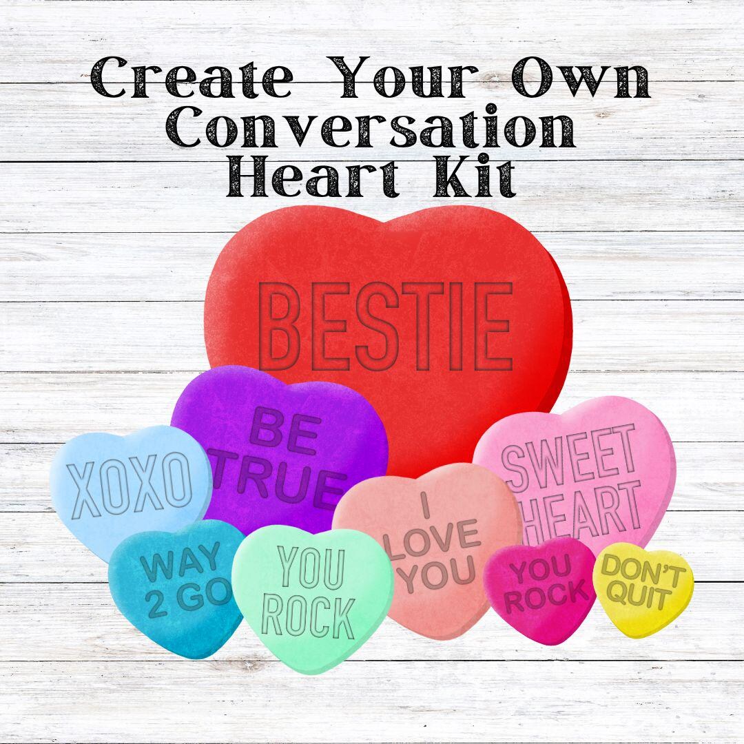 Conversation Heart PNG Bundle | Pastel & Neon | Valentine’s Sublimation ...