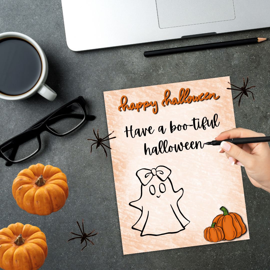 Halloween Stationary, Printable Halloween Writing Paper, Fall Letter ...