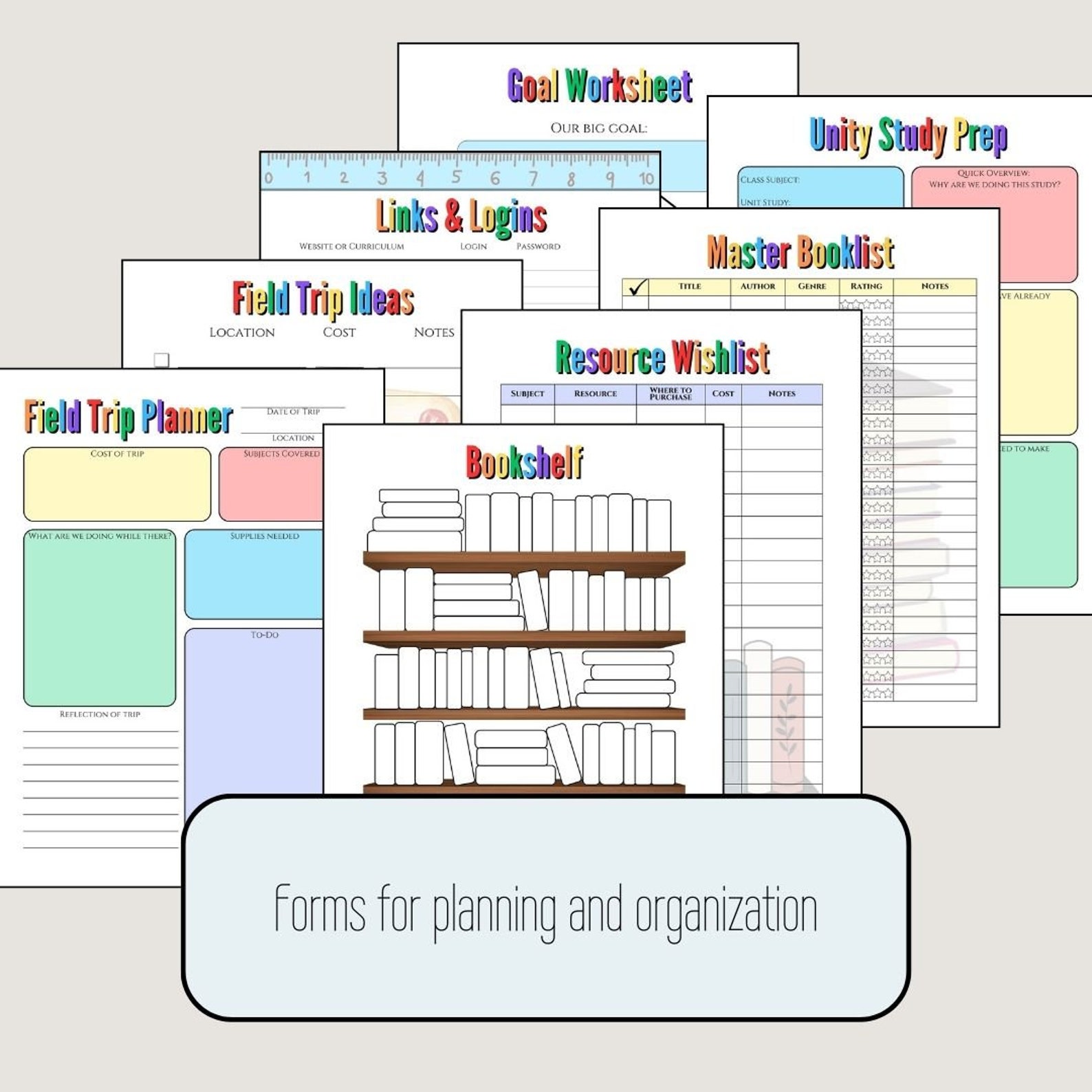 Printable Homeschool Planner, Complete Homeschool Bundle - Etsy