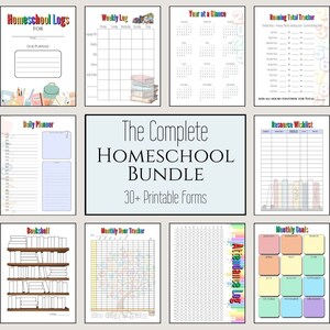 Printable Homeschool Planner, Complete Homeschool Bundle - Etsy