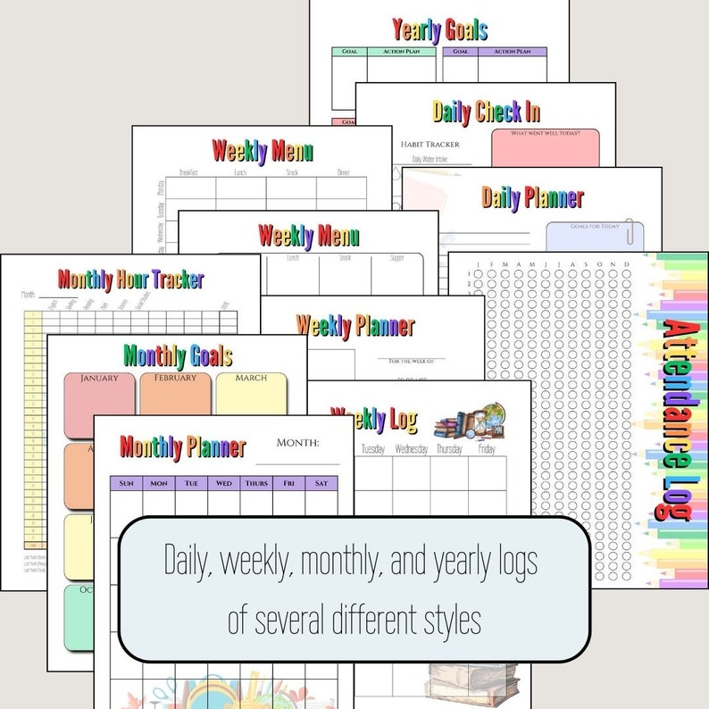 Printable Homeschool Planner, Complete Homeschool Bundle - Etsy