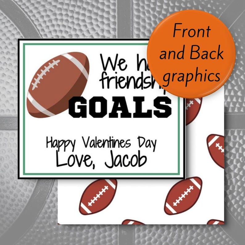 Football Valentine Cards, Editable Template, Sports Valentine Cards ...