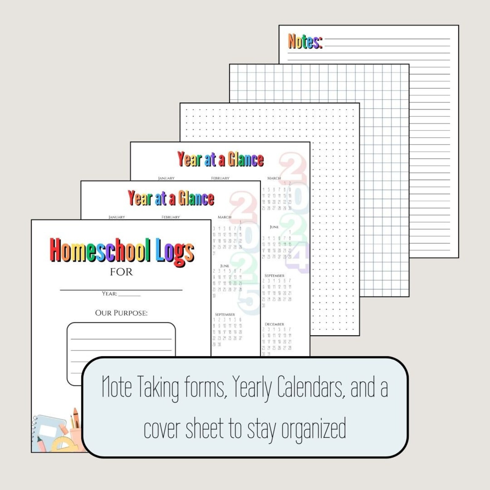 Printable Homeschool Planner, Complete Homeschool Bundle - Etsy