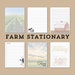 Farm Themed Lined Printable Stationary 8.5X11, 5X7, 5X5 Sizes Print at ...