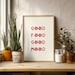 Aesthetic Kitchen Decor Cute, Red Kitchen Wall Art Print, Minimalist ...