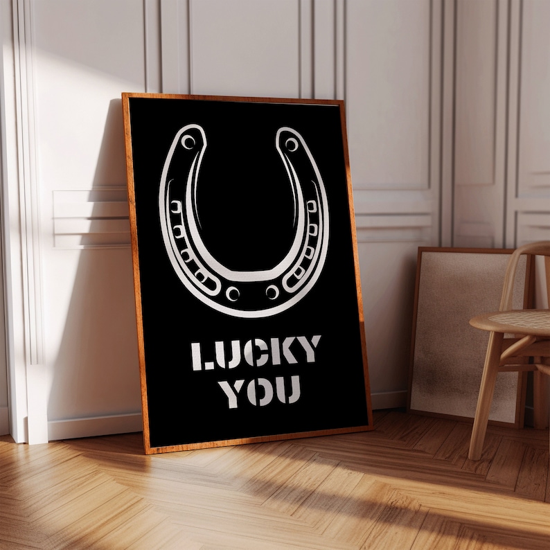 Horseshoe Poster, Western Wall Art, Retro Cowboy Decor, Cowboy Wall Art ...