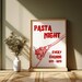 Pasta Night Poster, Spaghetti Wall Art, Italian Food Wall Art, Food ...