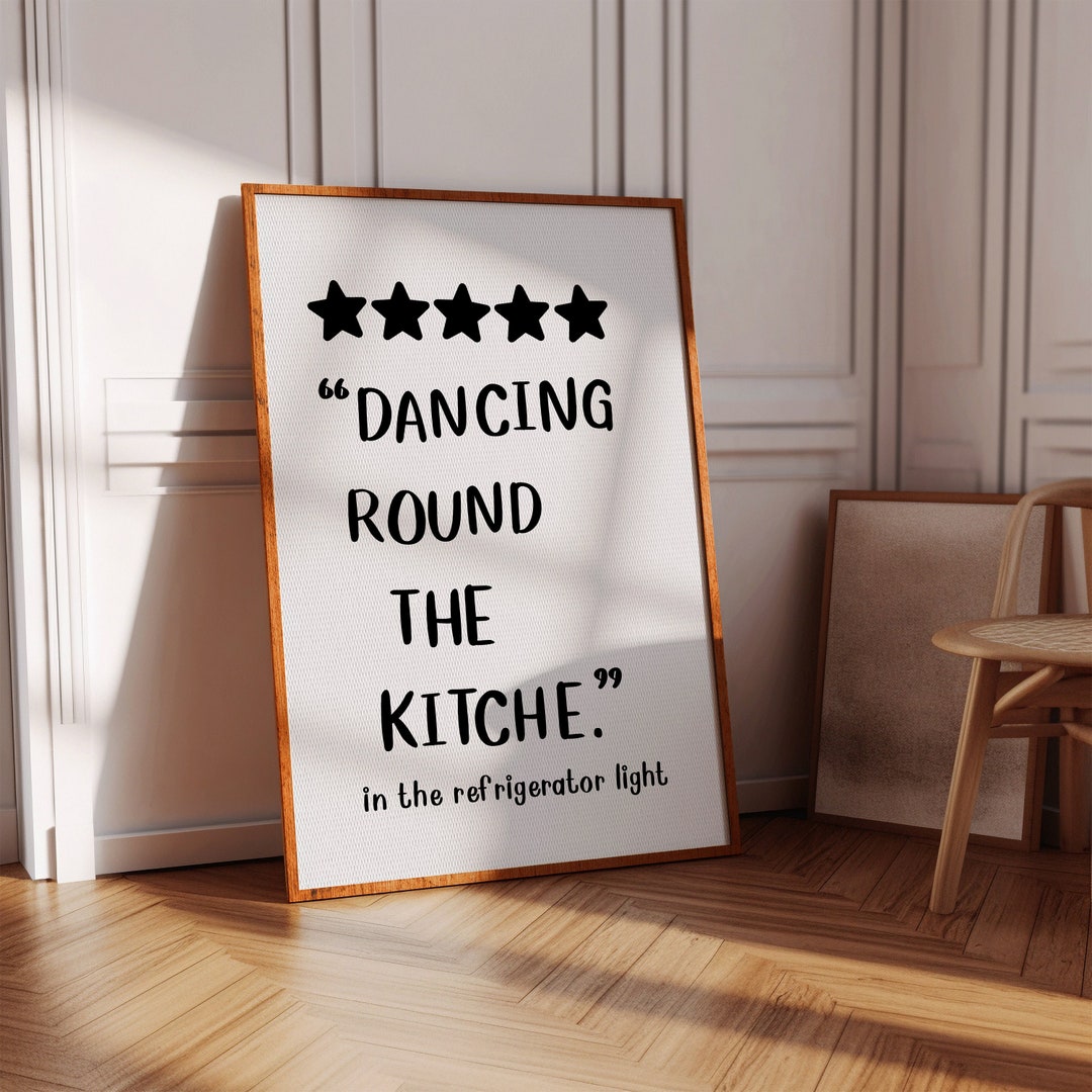 Dancing Round the Kitchen Poster, Subtle All Too Well Swiftie Print ...