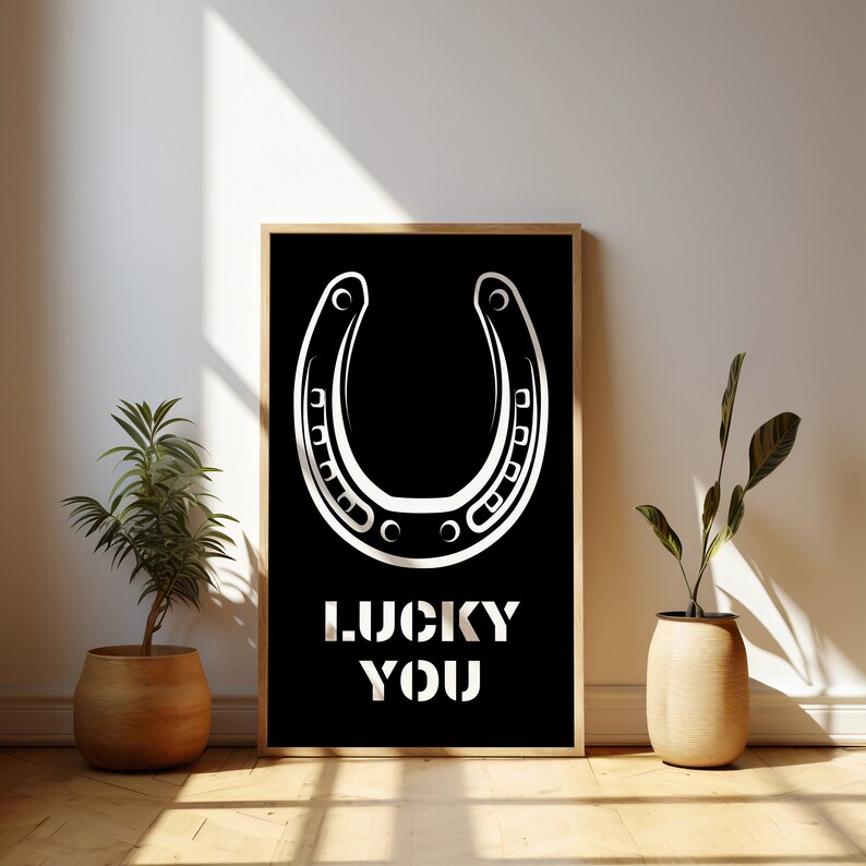 Horseshoe Poster, Western Wall Art, Retro Cowboy Decor, Cowboy Wall Art ...