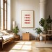 Aesthetic Kitchen Decor Cute, Red Kitchen Wall Art Print, Minimalist ...
