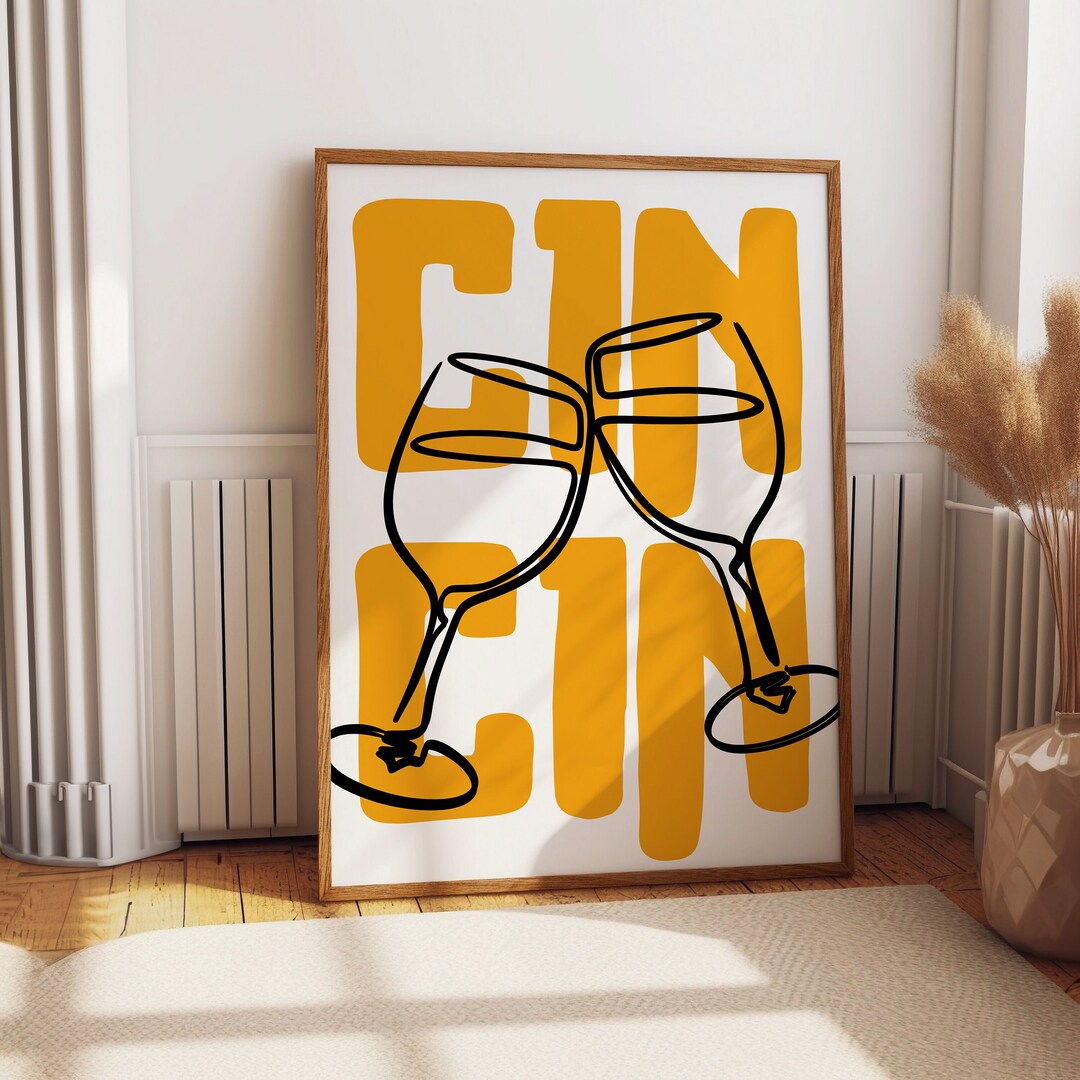 Trendy Cin Cin Print, Martini Cheers Print, Cocktail Poster, Barwagen ...