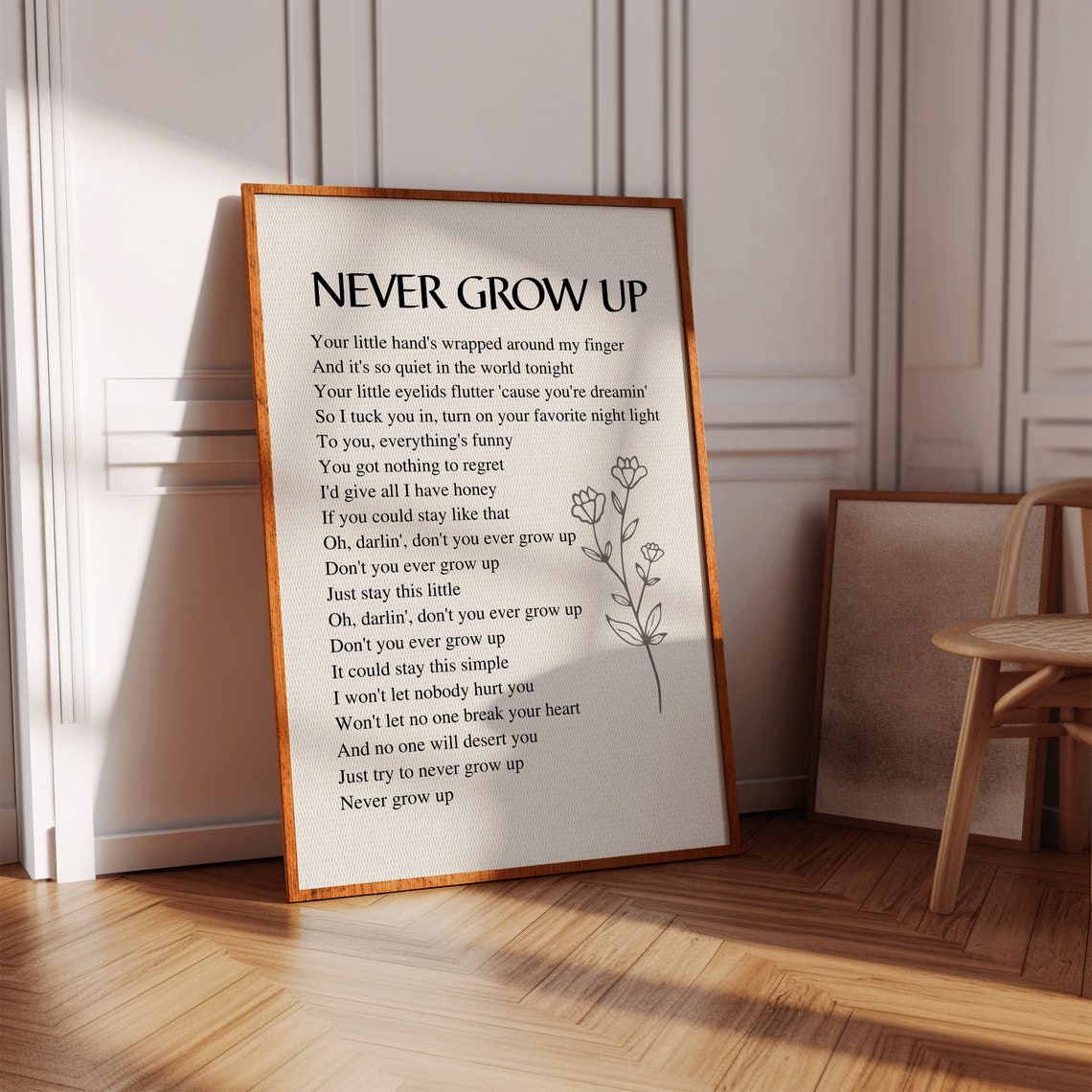 Never Grow up Lyric Print, Taylor Swift Poster, Printable Wall Art, Gift for Swiftie, Subtle ...