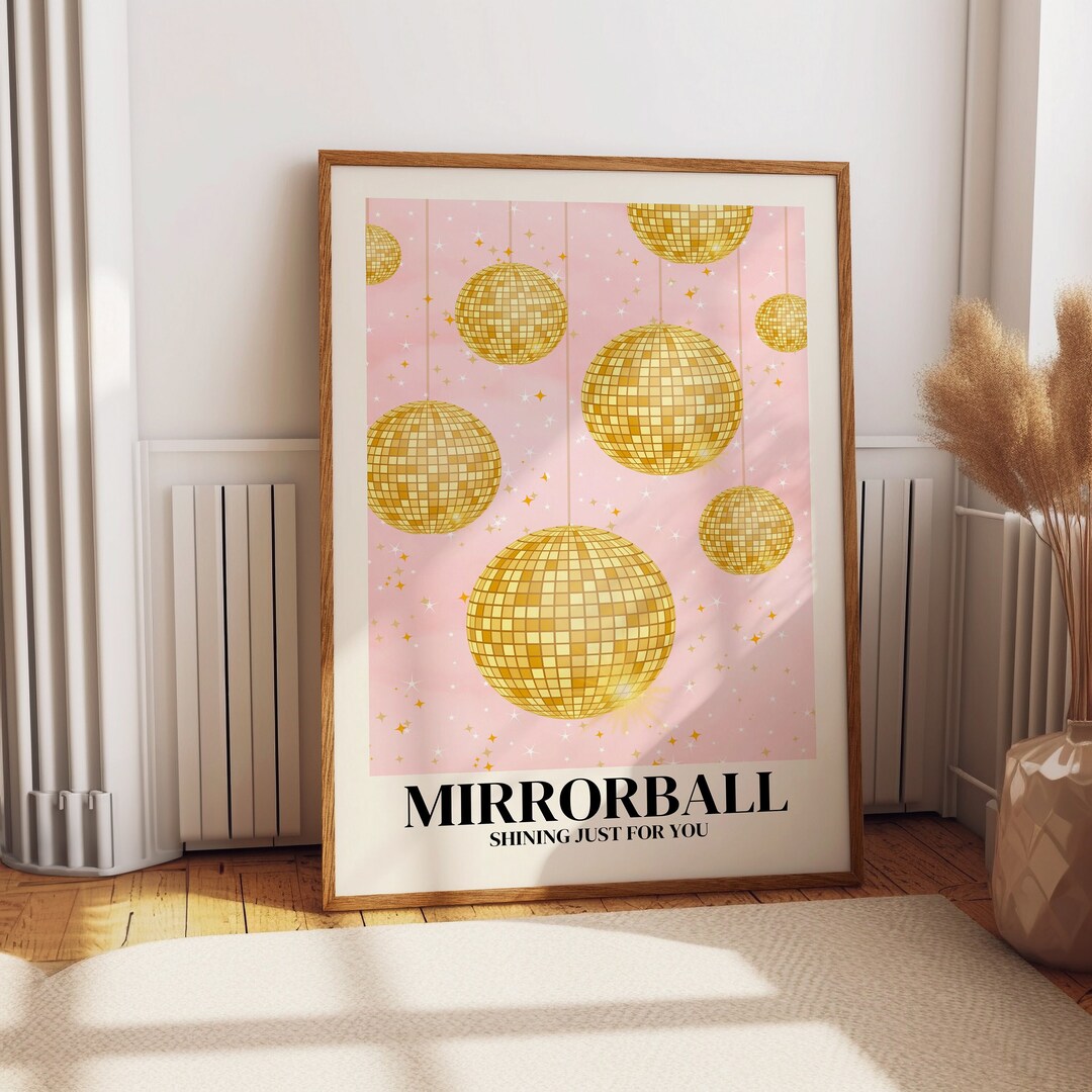 Mirrorball Poster | Printable Wall Art | Digital Download Print at Home ...
