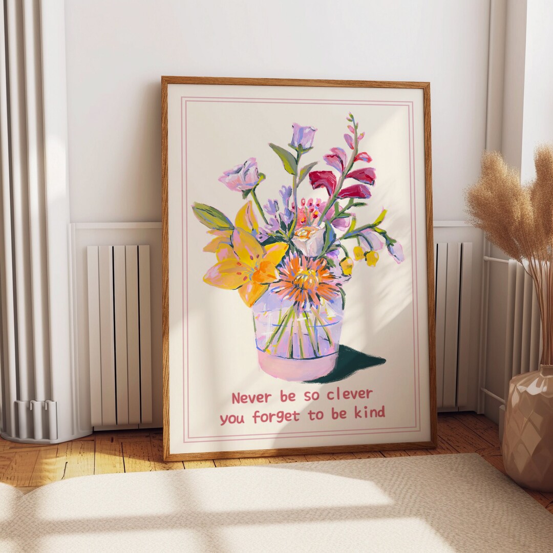 Never Be so Clever You Forget to Be Kind Print, Taylor Swift Poster ...