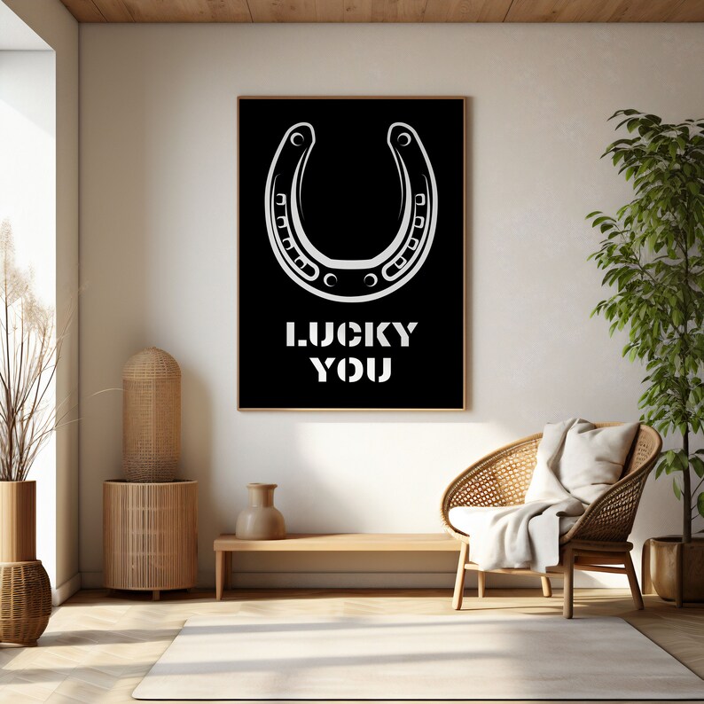 Horseshoe Poster, Western Wall Art, Retro Cowboy Decor, Cowboy Wall Art ...