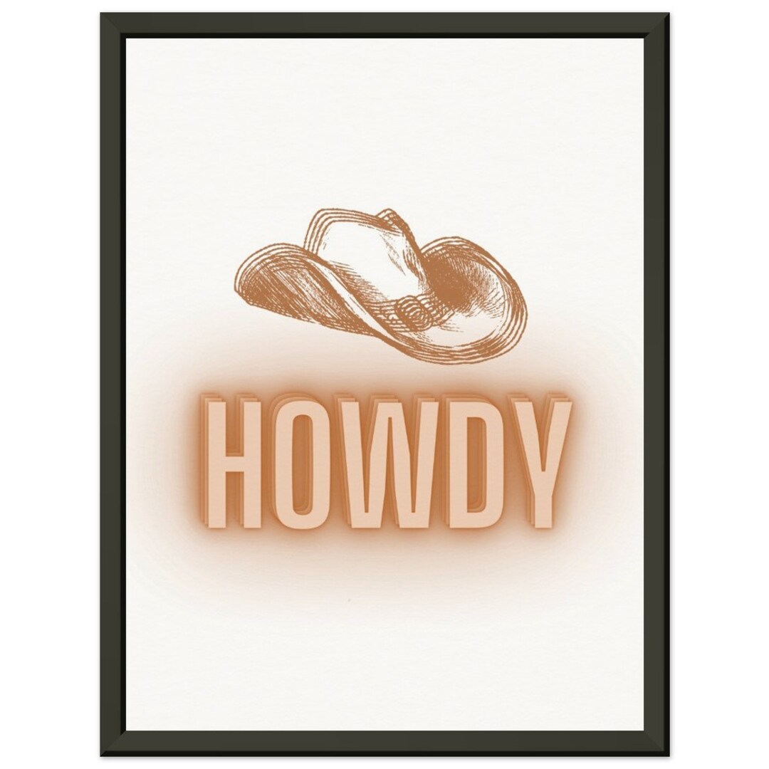 Howdy Poster - Etsy