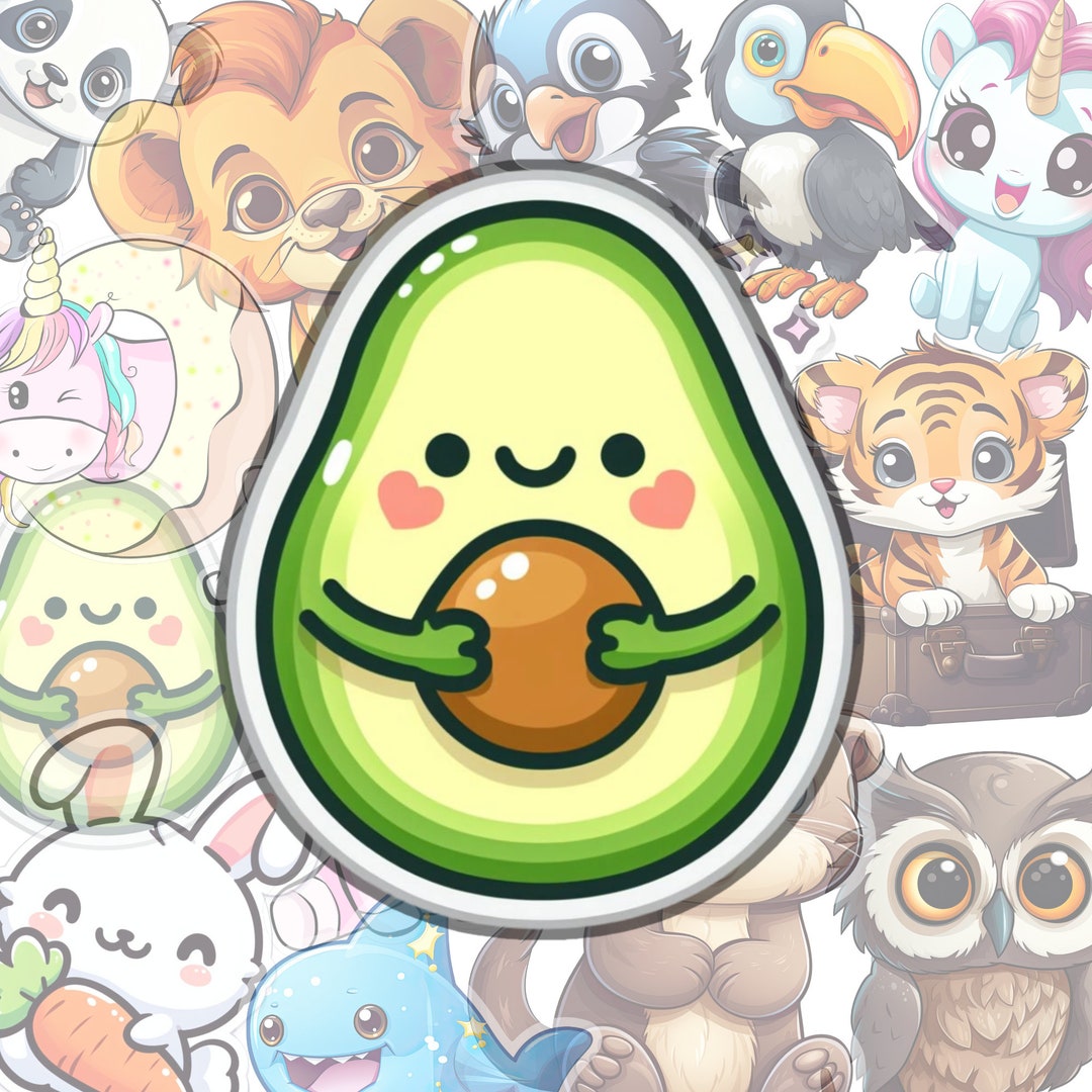 Avocado Stickers Sticker Book Sweet Stickers Kids Stickers Laptop ...