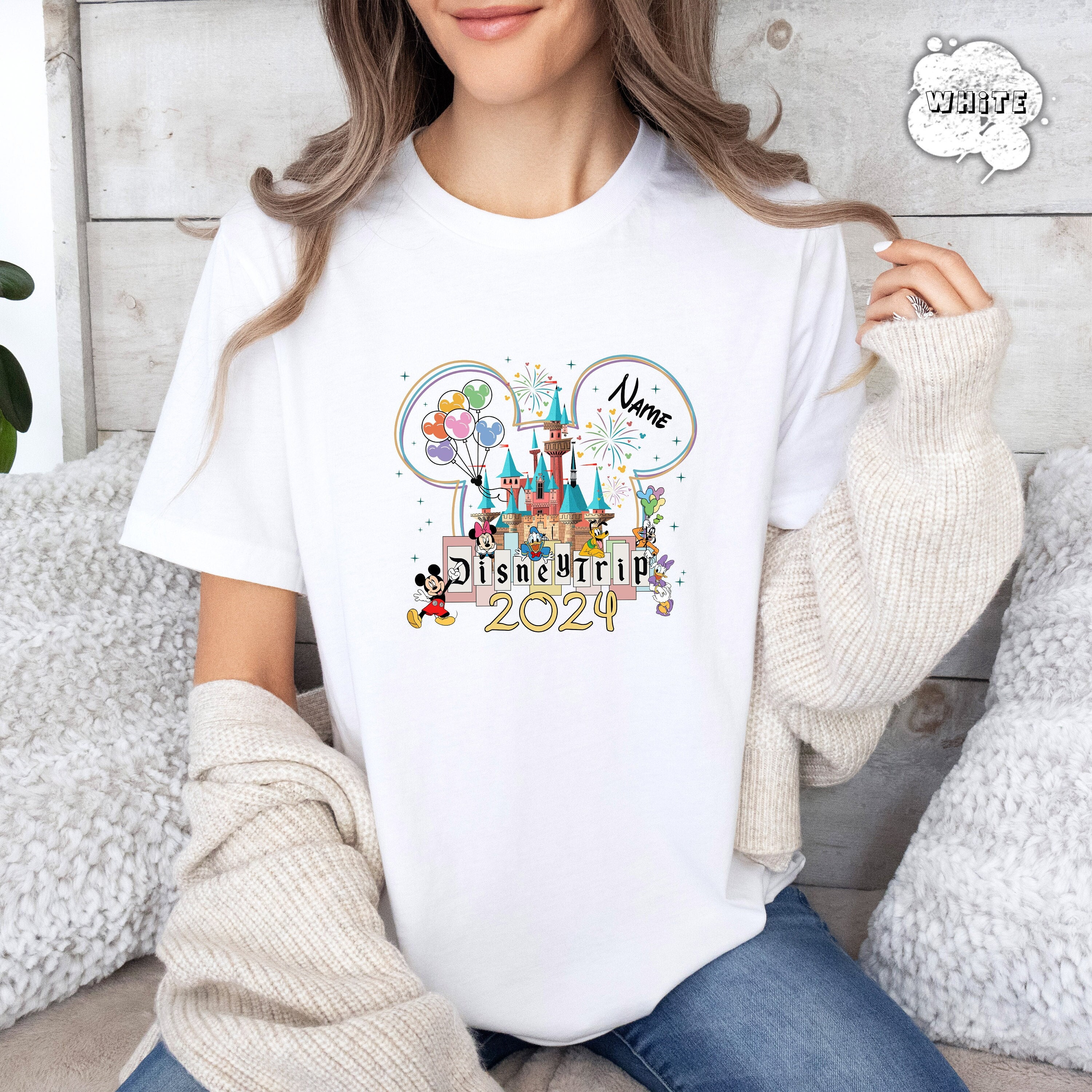 Retro Mickey And Friends Disney Trip 2024 Shirt, Custom Name Family ...