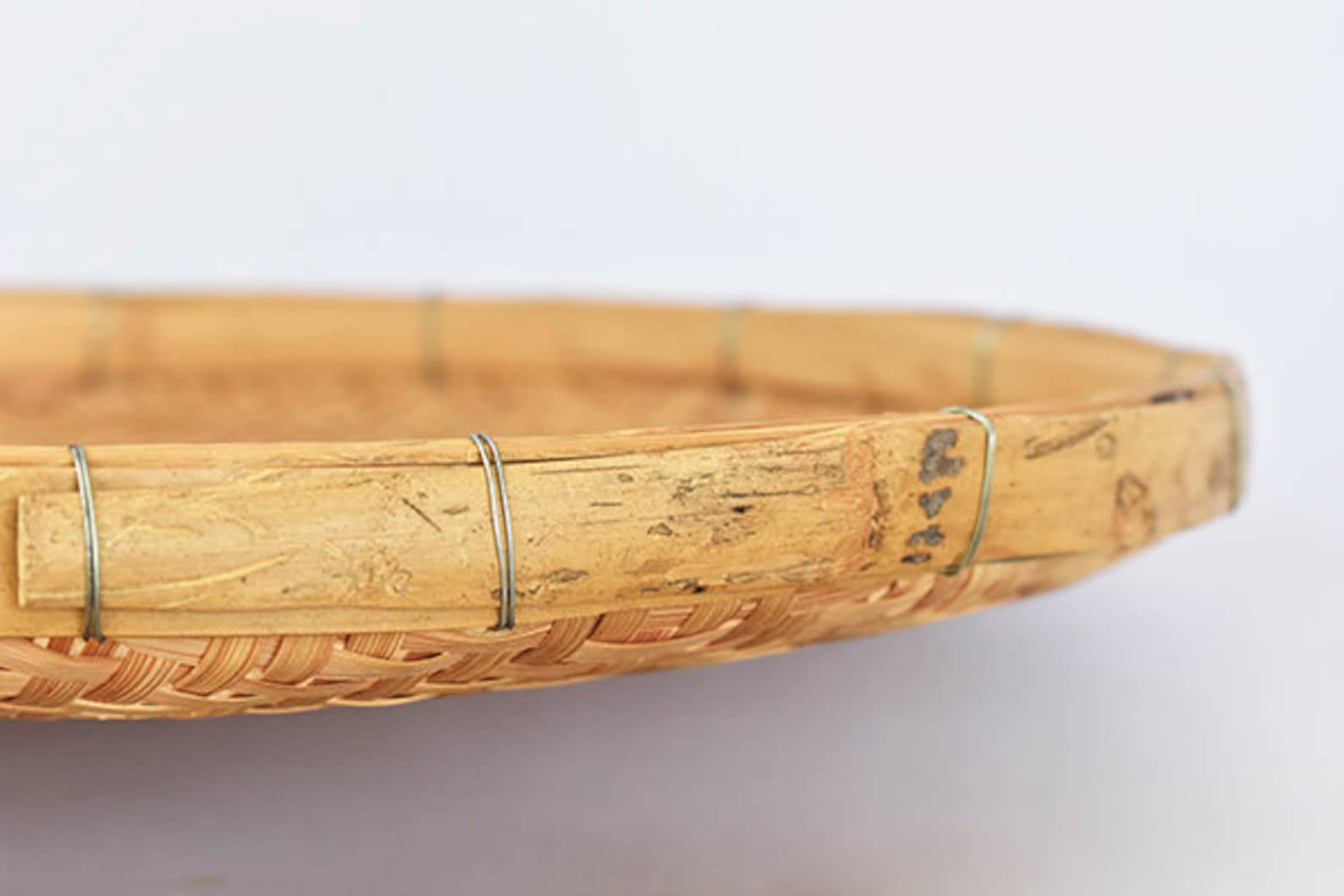 Thai Traditional Threshing Basket Dimensions 18 Inches | Bamboo Tray ...