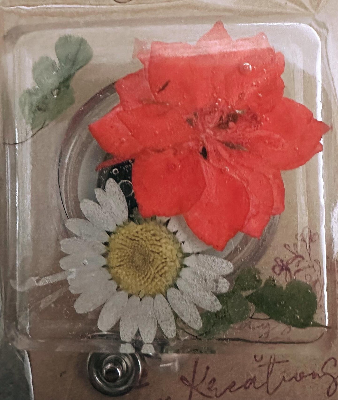 Pressed Flower Badge Reels - Etsy