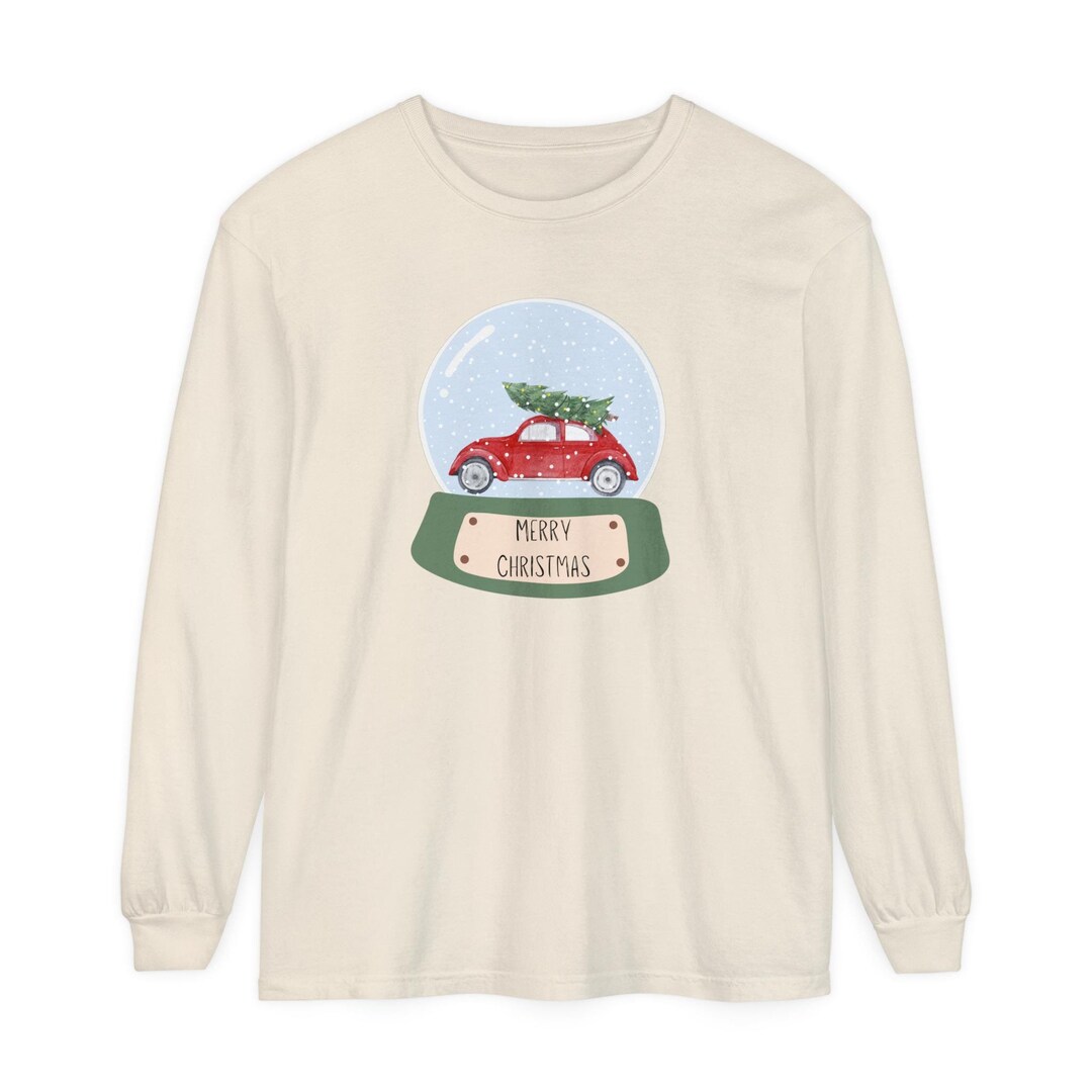 Christmas Slug Bug Snow Globe Long Sleeve T-shirt, VW, Bug, Holiday ...
