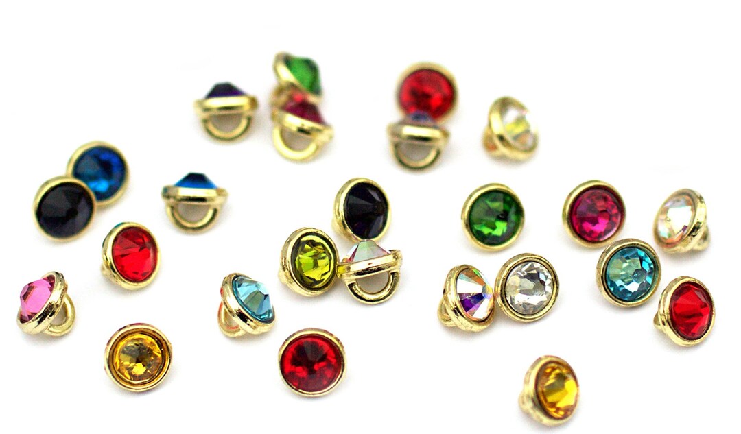 3mm - Swarovski® Crystaletts® Buttons - 20 Gold Tone Rhodium Finish - Etsy