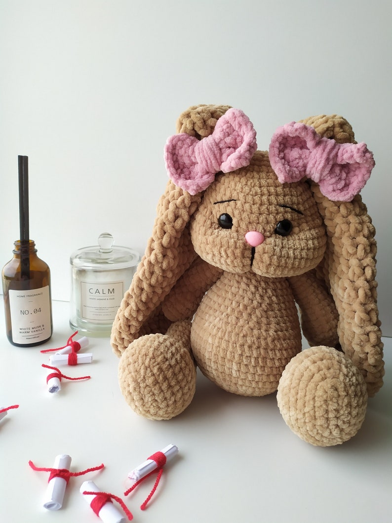 Crochet Bunny Pattern, Easy Amigurumi Rabbit Tutorial, Handmade Plush ...