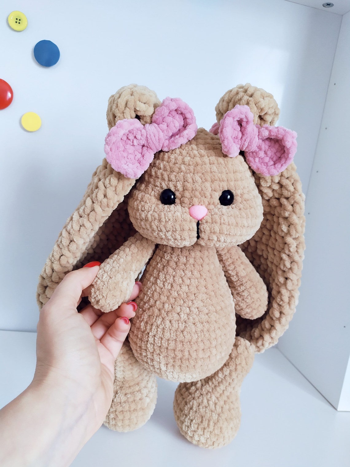 Crochet Bunny Pattern, Easy Amigurumi Rabbit Tutorial, Handmade Plush ...