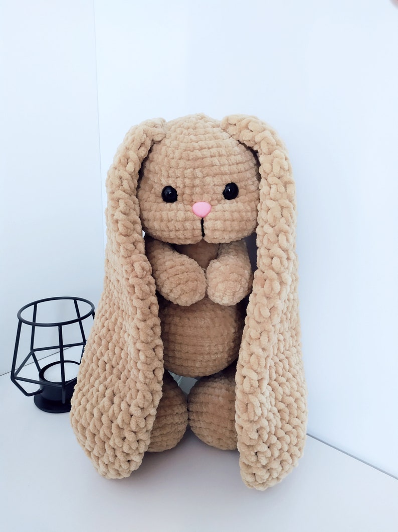 Crochet Bunny Pattern, Easy Amigurumi Rabbit Tutorial, Handmade Plush ...