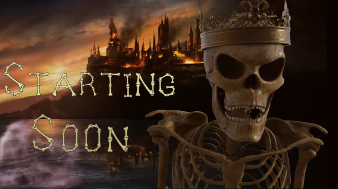 Animated Skelton King Overlay, Starting, Be Right Back, Stream Ending ...
