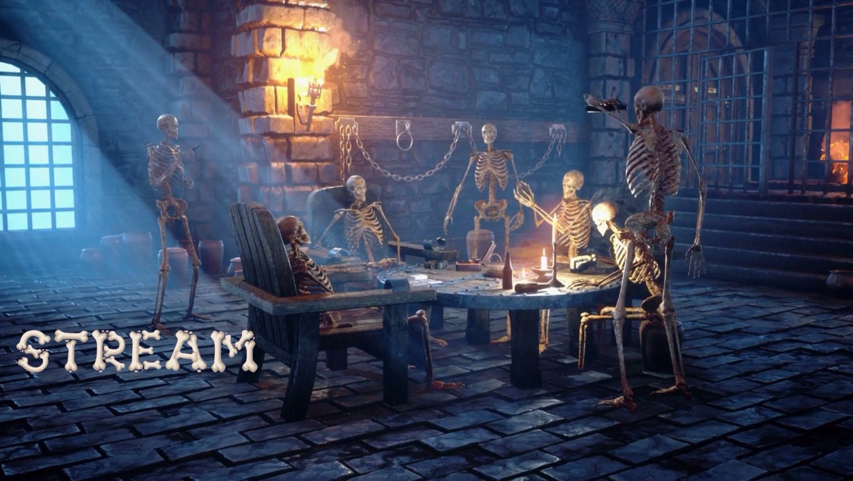 Animated Skelton Layout, Starting Soon, Be Right Back, Stream Ending - Etsy