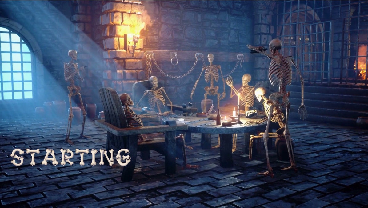 Animated Skelton Layout, Starting Soon, Be Right Back, Stream Ending - Etsy