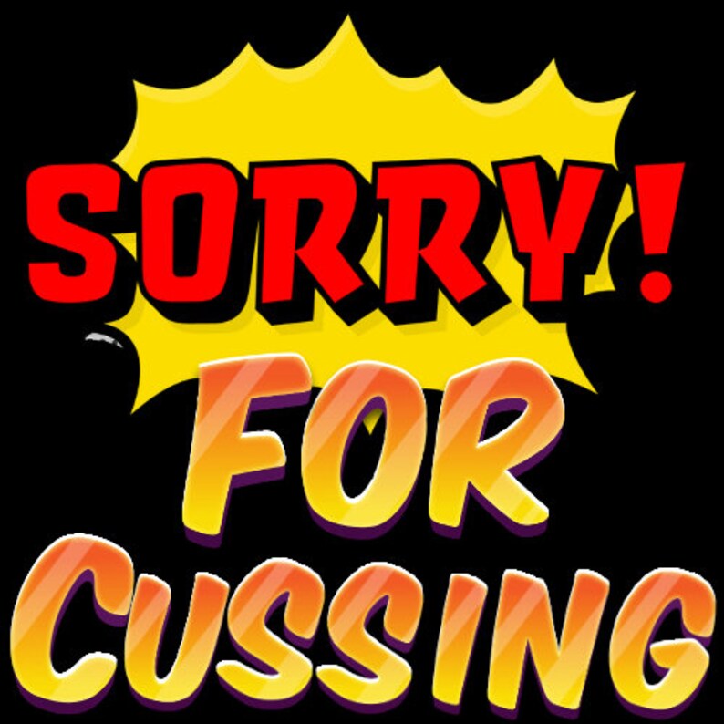 Sketch Emote Sorry for Cussing - Etsy