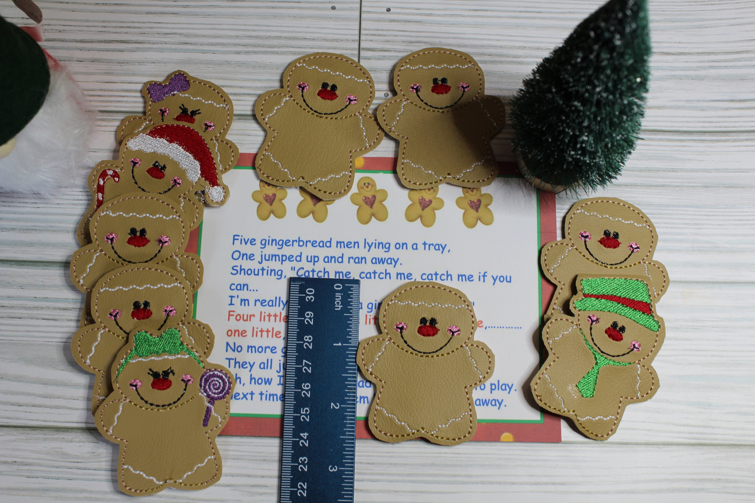 Gingerbread Man Finger Puppets - Etsy