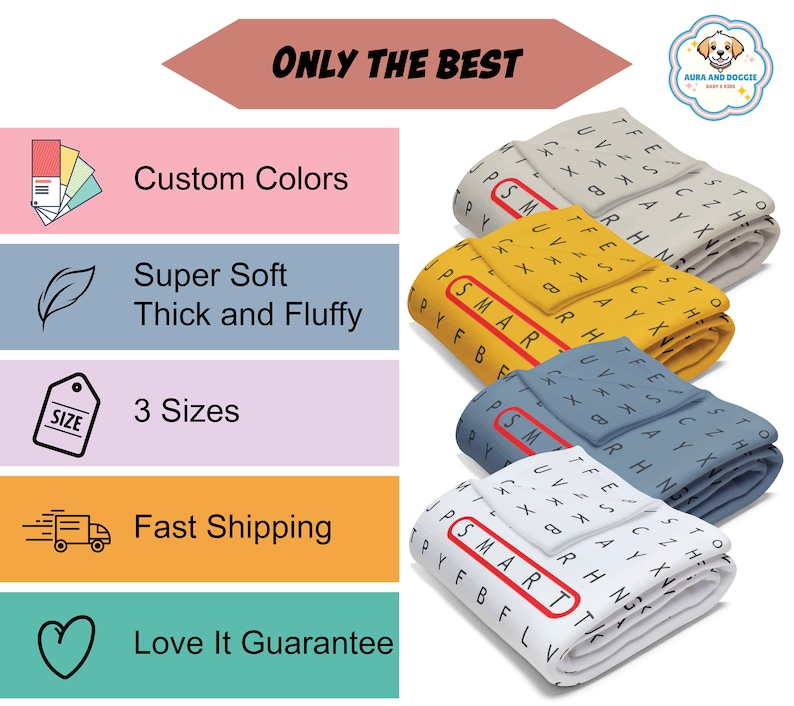 Customizable Word Search Cozy, Fleece Throw Blanket Thats Personalized ...