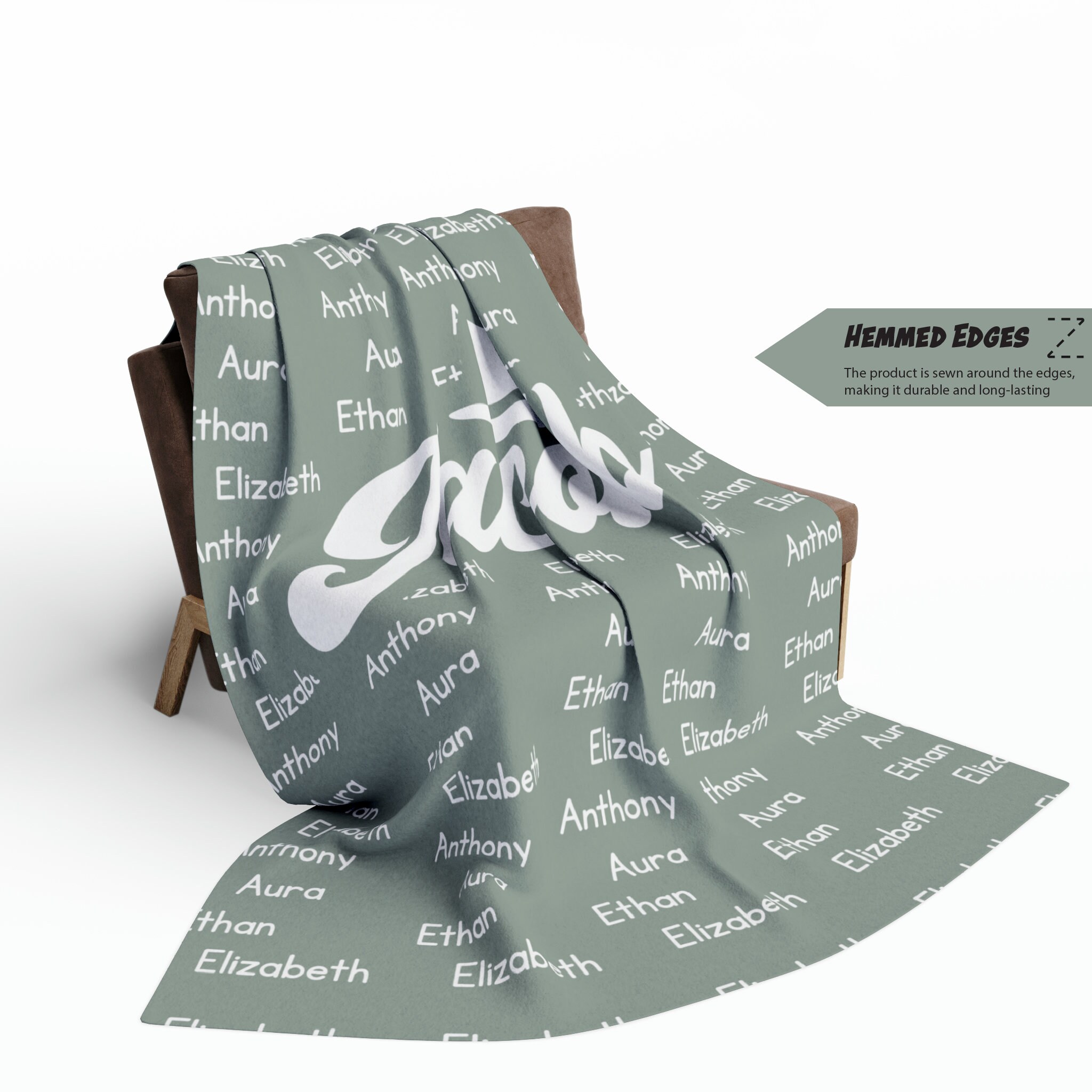 Customize Fleece Blanket With Name and Fedora Hat Print - List Kids ...