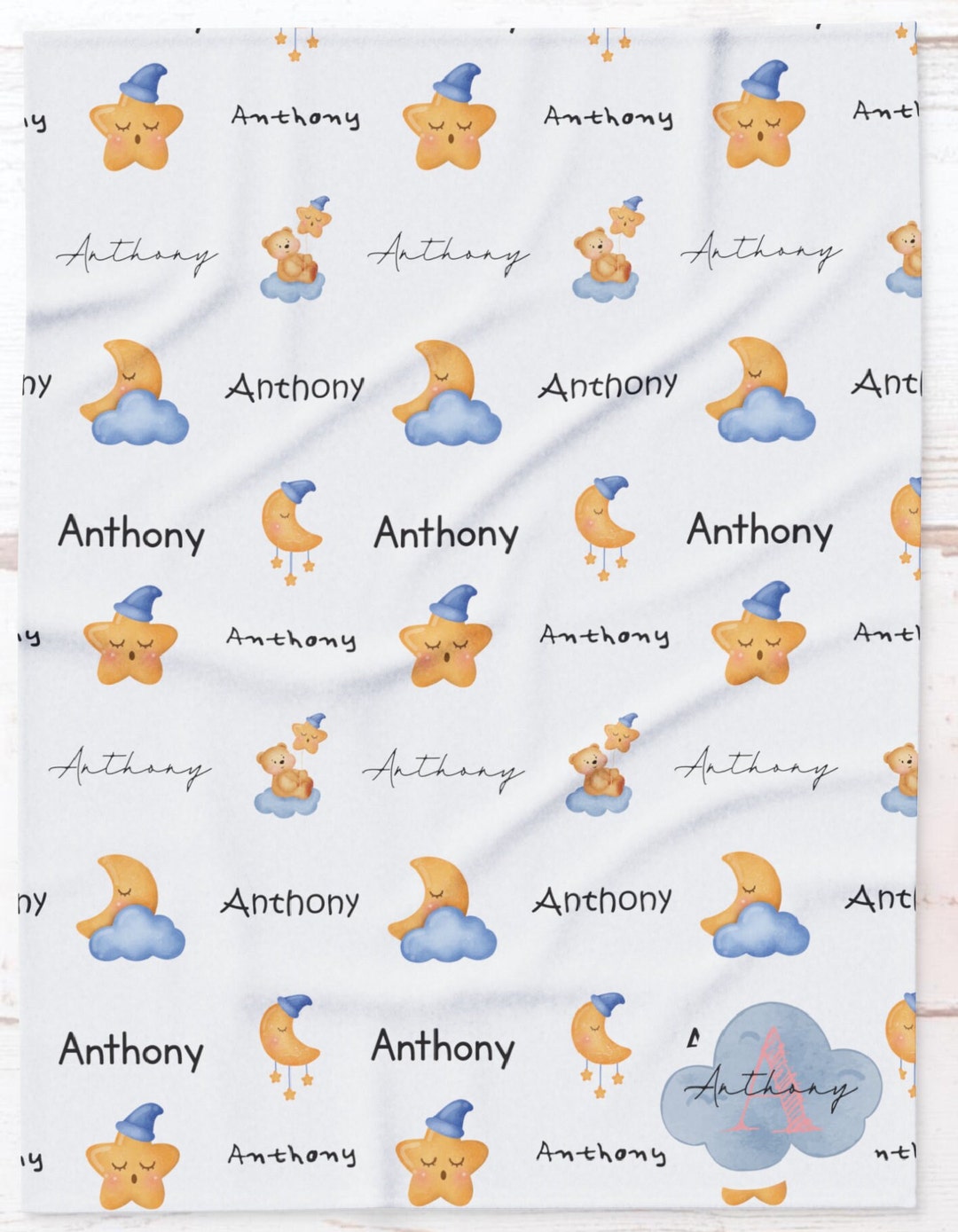 Personalized Nighttime Name Fleece Blanket That is Cozy, Soft, 100% ...