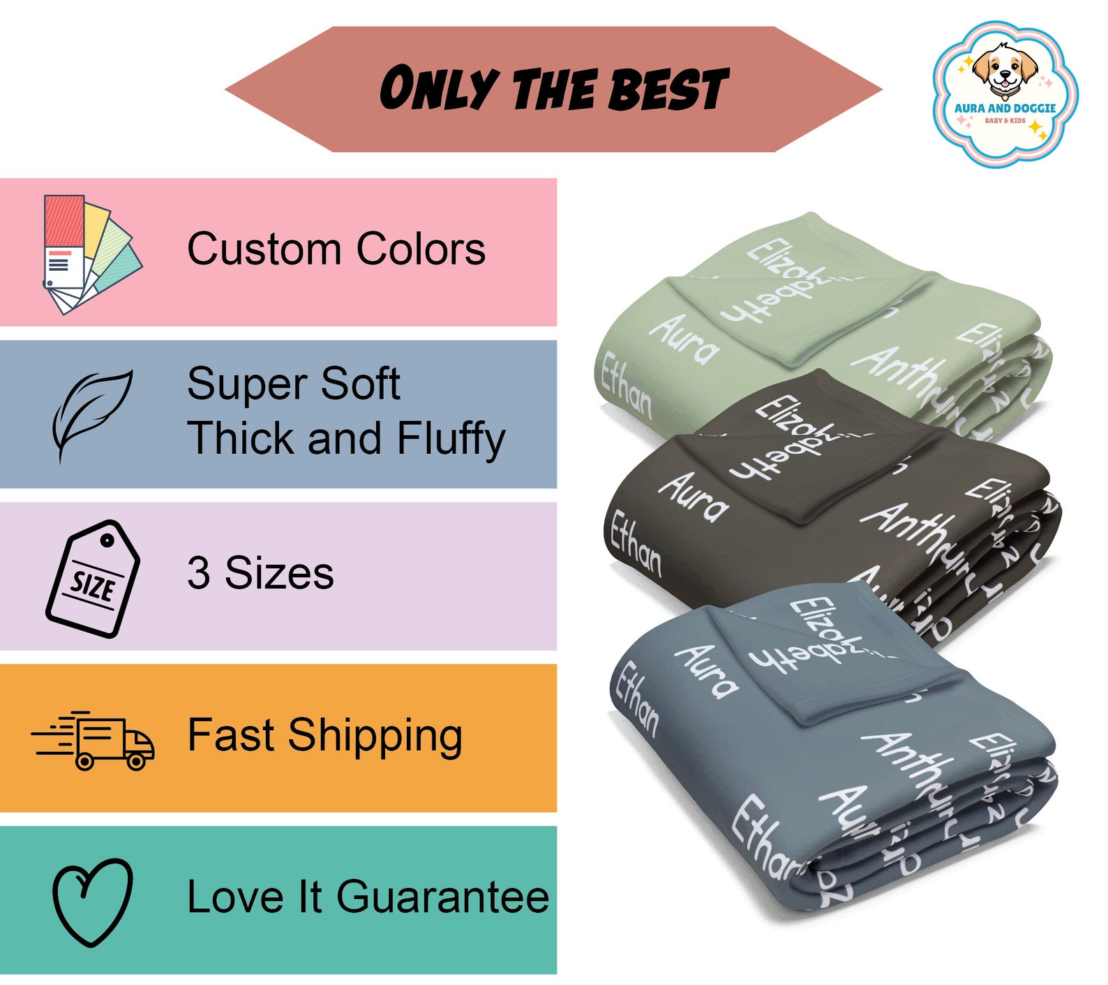 Customize Fleece Blanket With Name and Fedora Hat Print - List Kids ...